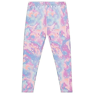 BTween 4-Piece Girls' Velour Pajama Sets - Girls' Sleepwear, Long Sleeve Shirts, PJ Legging Pants - Graphic Pajamas for Girls Hearts/Tie Dye Pajamas for Girls, Size 7