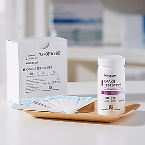 McKesson OPA/28 Test Strips for Concentration Indicator, Single Use, 50 Count, 1 Pack