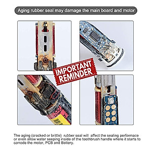 Electric Toothbrush Waterproof Shaft Rubber Pad Compatible with Philips HX6511 HX6530 HX6710 HX6730 HX6920 HX6930 HX6950 HX9140 HX9340 HX9350 HX9160 HX939V Universal Waterproof Rubber Seal Ring