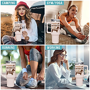 AT2Z GLOBAL Dachshund Gifts For Women, Dog Lovers - Mothers Day Gifts From Dogs - Birthday Gifts For Dackel Owners - Christmas Gifts for Dachshund Mom - Wiener Dogs 40oz Tumbler With Handle & Straw