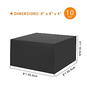 Hotyin Gift Boxes 8 x 8 x 4 Inch 10 Pack, Cardboard Gift Box with Lid, Fold Gift Boxes Bulk for Presents, Bridesmaid Proposal Gift, Wrapping, Christmas, Birthday (Matte Black)