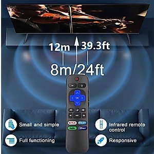 Rupmmehon (Pack of 2) Replacement Remote Control Universal for Roku TV/for Hisense/Element/TCL/Sharp/Onn/Philips/Hitachi/JVC Roku Series Smart TVs