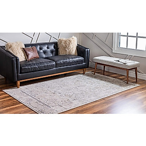 Rugs.com Oregon Collection Rug – 9' x 12' Ivory Low-Pile Rug Perfect for Living Rooms, Large Dining Rooms, Open Floorplans