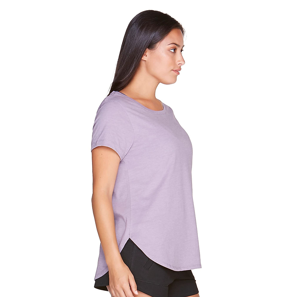 Colosseum Active Women's Myla Short Sleeve Scoop Neck Tee (Amethyst, Large)