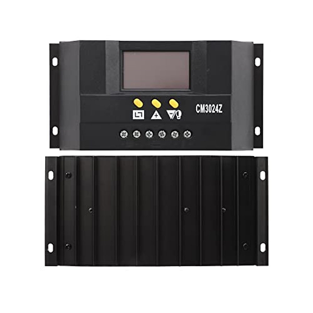 BOTEGRA PWM Solar Panel Regulator, Temperature Sensor Interface PVC PWM Solar Charge Controller Intelligent Multi Functional Buttons for Smart Home for Garden Lights