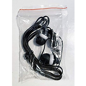 LowCostEarbuds Bulk Wholesale Lot of 25 Black/White Earbuds Headphones - Individually Wrapped