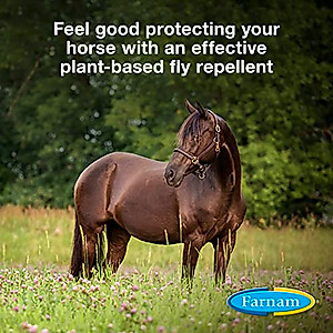 Farnam Equisect Botanical Fly Repellent for Horses, Dogs and Cats, 32 Ounces, Quart Spray