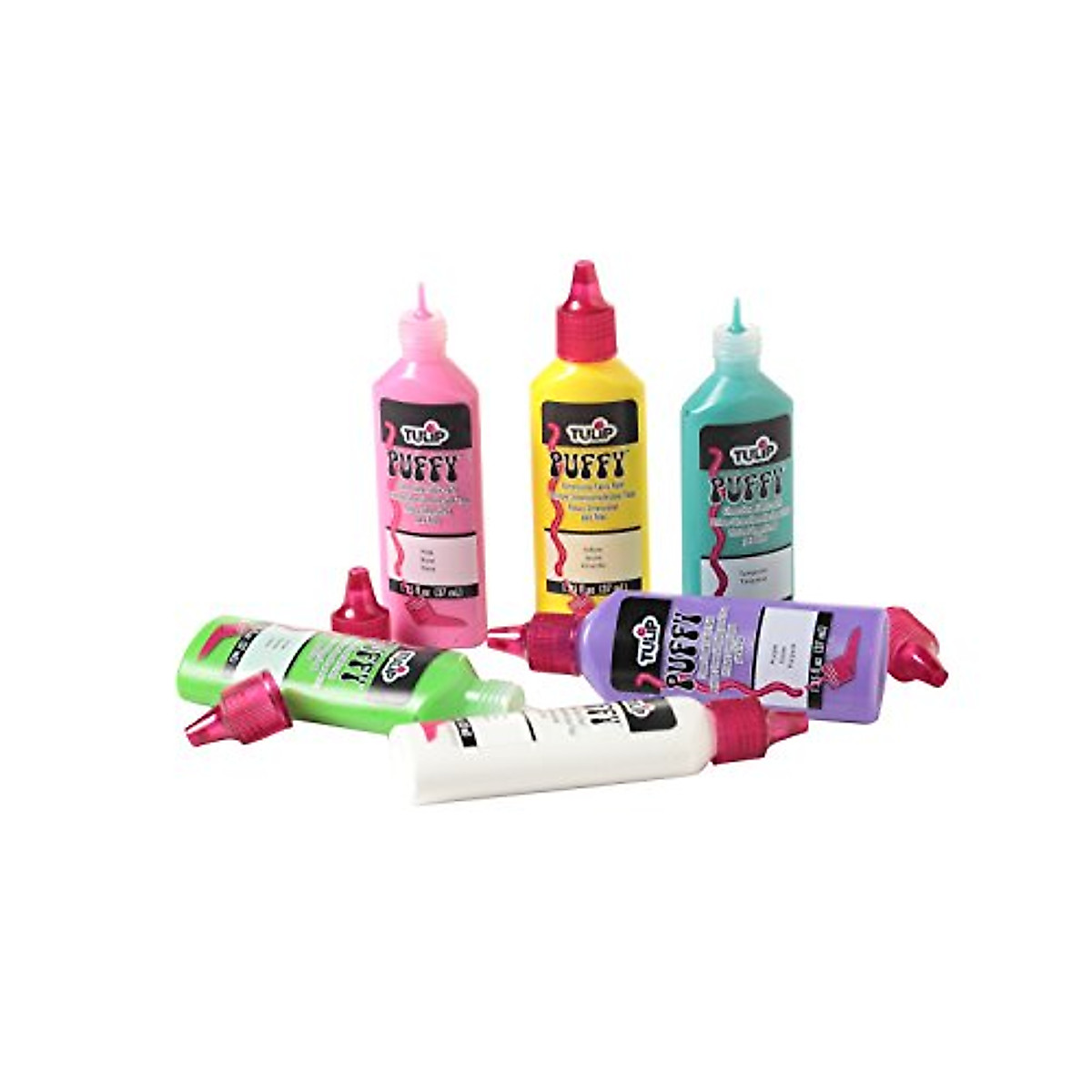 Tulip 17581 Dimensional Metallic Fabric Paint, 6-Pack (Puffy)