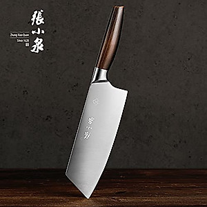 ZHANG XIAO QUAN 7.6 Inches Vegetable Meat Knife Stainless Steel Slice Cleaver, for Home and Restaurant GUIZHONG Series