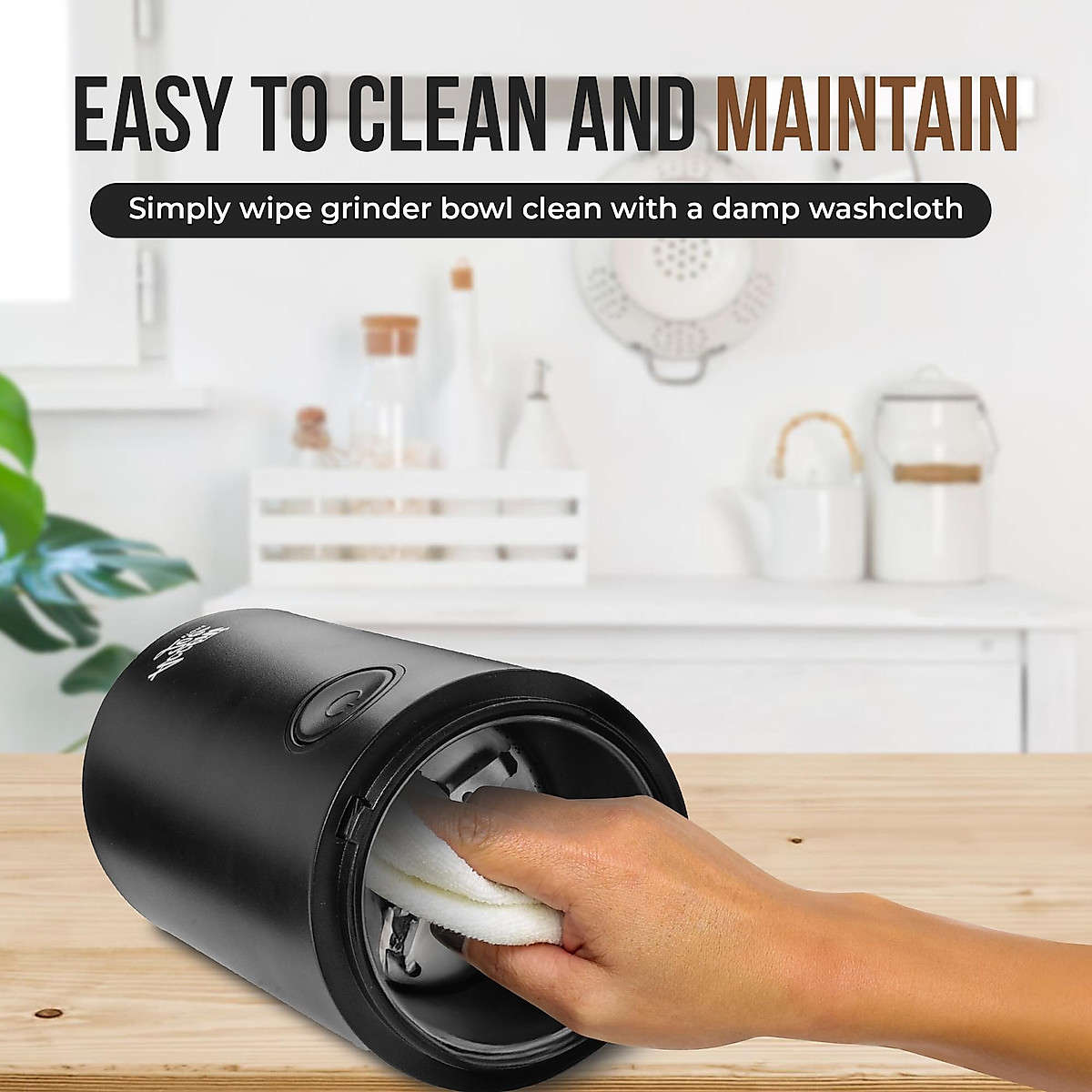 Coffee Grinder Electric - Quiet Stainless Steel Blade Coffee Bean Grinder And Spice Grinder - Great For Coffee Beans And Spices - Small Coffee Grinder Perfect For At Home Coffee Enthusiasts