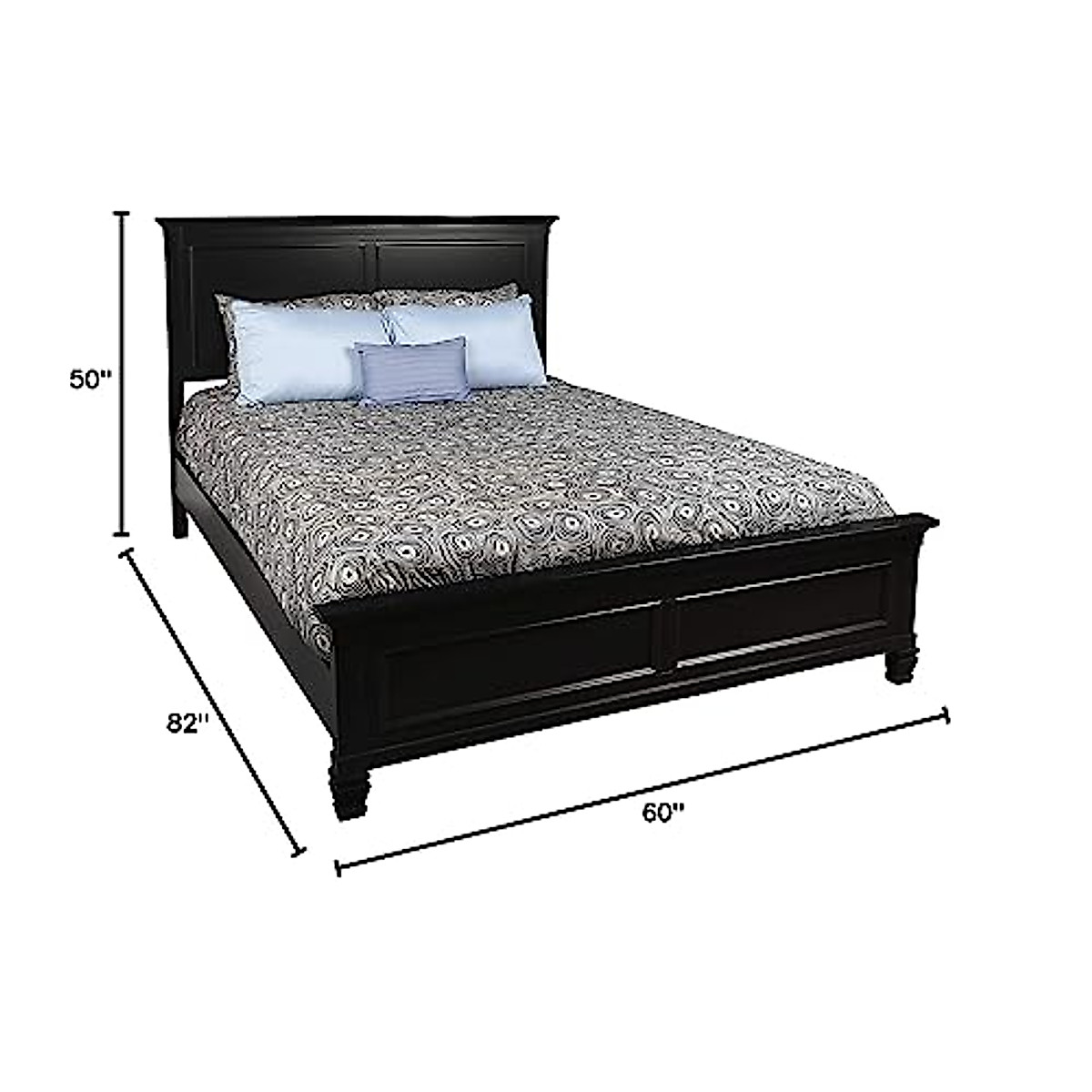 New Classic Furniture Tamarack Wood Twin Bed, Black