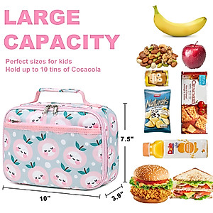 Kids Girls Boys Lunch Bag Insulated Lunch Box for school Lunch Cooler Organizer School Kids Lunch Tote Bag