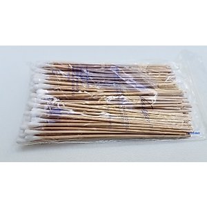 Viamed 500 cotton swabs applicator with long wood Handle Q-tip 6" Non-Sterile 5 100/bag