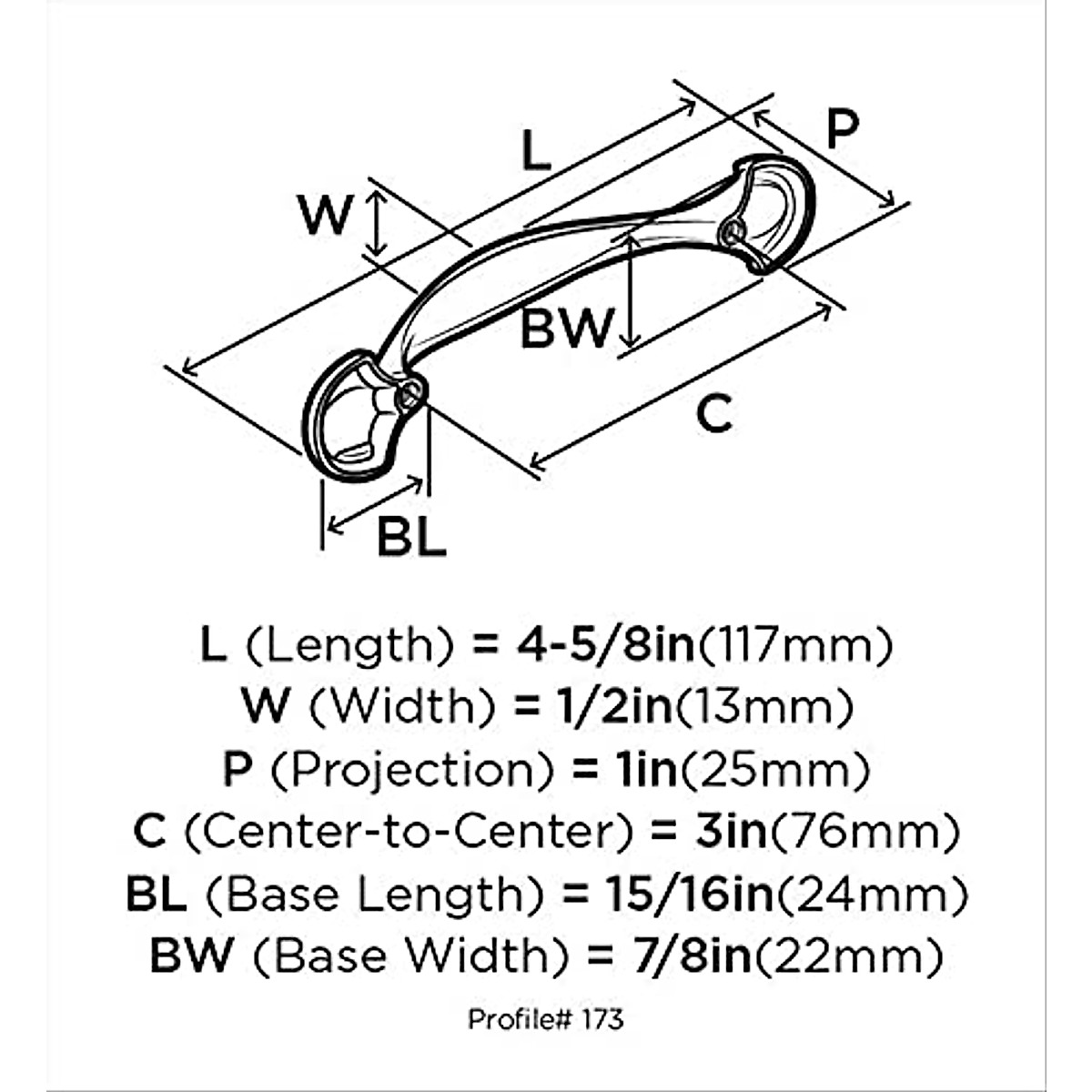 Amerock | Cabinet Pull | Oil Rubbed Bronze | 3 inch (76 mm) Center to Center | Everyday Heritage | 10 Pack | Drawer Pull | Drawer Handle | Cabinet Hardware