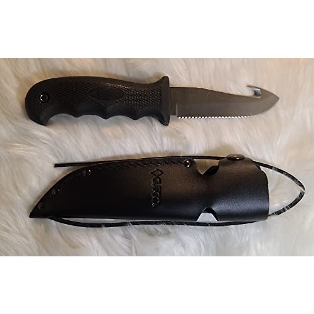 CUTCO Gut Hook Hunting Knife with Leather Sheath #5717BK