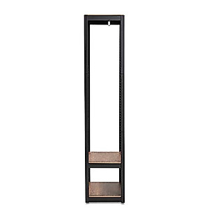 Baxton Studio Elton Modern and Contemporary Black Finished Metal 3-Shelf Free-Standing Closet Storage Organizer