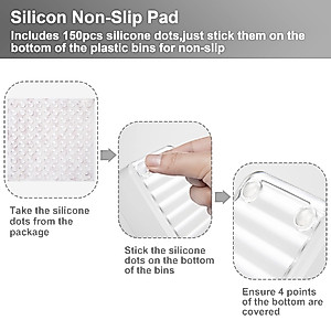 CHEFSTORY 23 PCS Clear Drawer Organizers Set, 4 Sizes Plastic Vanity Drawer Organizers and Storage Bins, Desk Drawer Organizer Trays with Non-slip Silicone Pads for Makeup,Bathroom and Kitchen