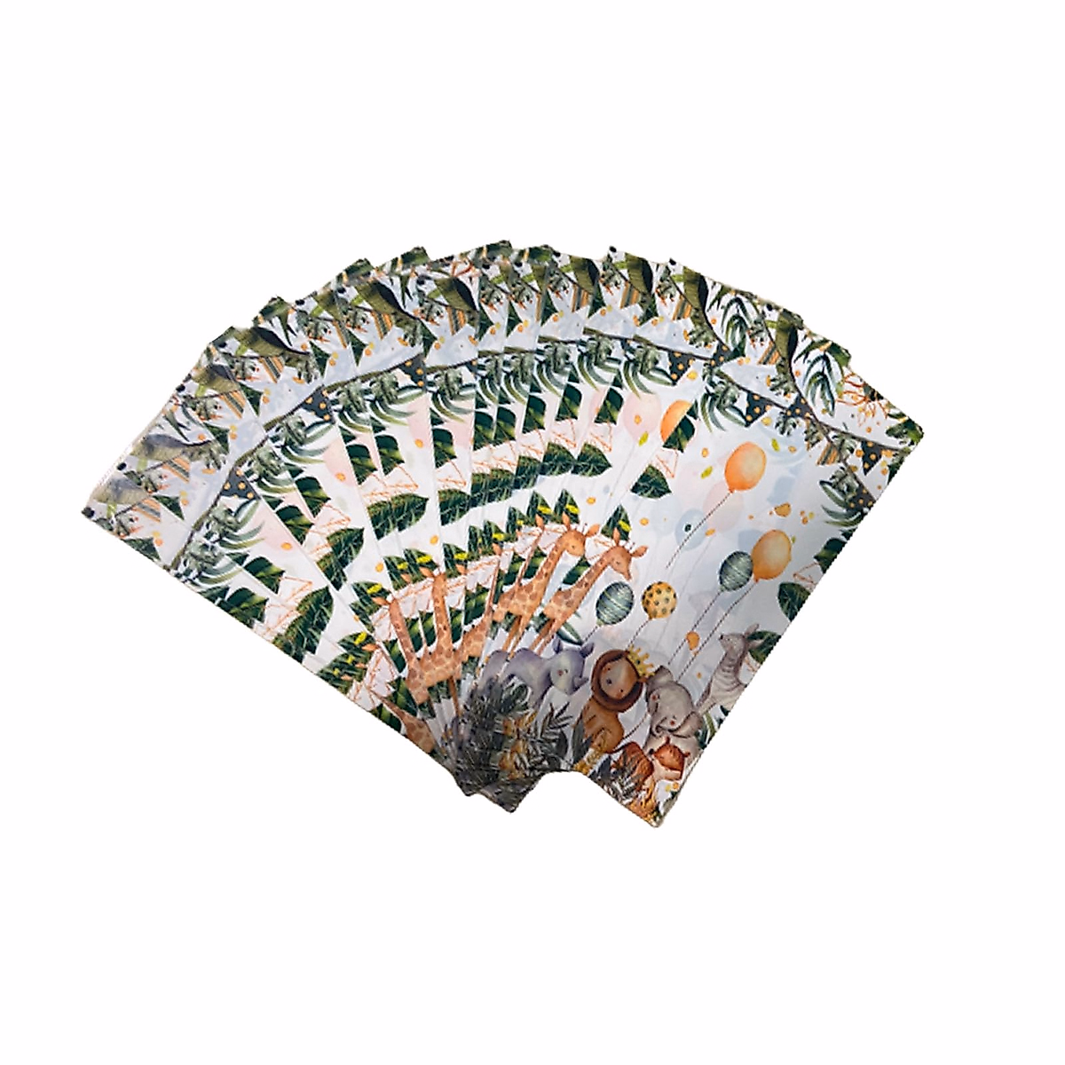 50 Pieces Jungle Safari Animal Party Treat Bags Wild One Candy Goodies Favor Gift Bags Animal for Jungle Safari Petting Zoo Farmhouse Theme Birthday Party Baby Shower