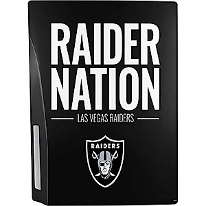 Skinit Decal Gaming Skin Compatible with PS5 Console - Officially Licensed NFL Las Vegas Raiders Team Motto Design