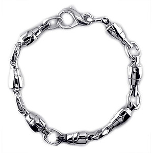8.5mm Size Fishing Swivel Bracelet in Sterling Silver, 8.5 Inches