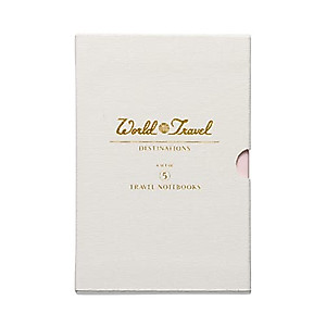 DesignWorks Ink Set of 5 Travel Notebook Set | Travel Planner Includes Prompts with Trip Budget, Goals, Packing List, & Trip Log - Adventure Keepsake from Anderson Design World (JTBS-2022AD)