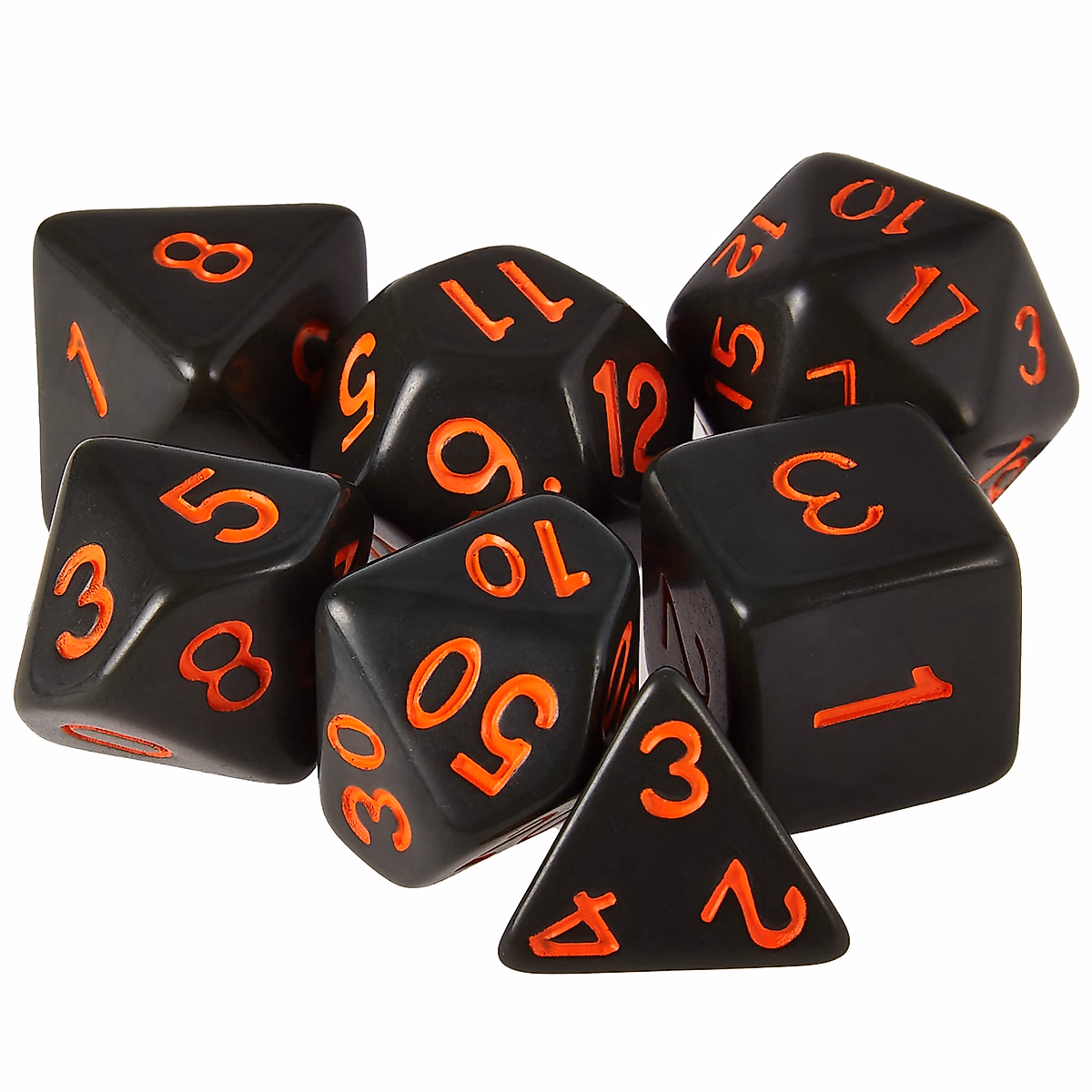 MBGBrybelly Series IV Set of 7 Tabletop RPG Dice - 7 Different Polyhedral Role Playing Dice per Set - TTRPG DND Dice - Mystic Match