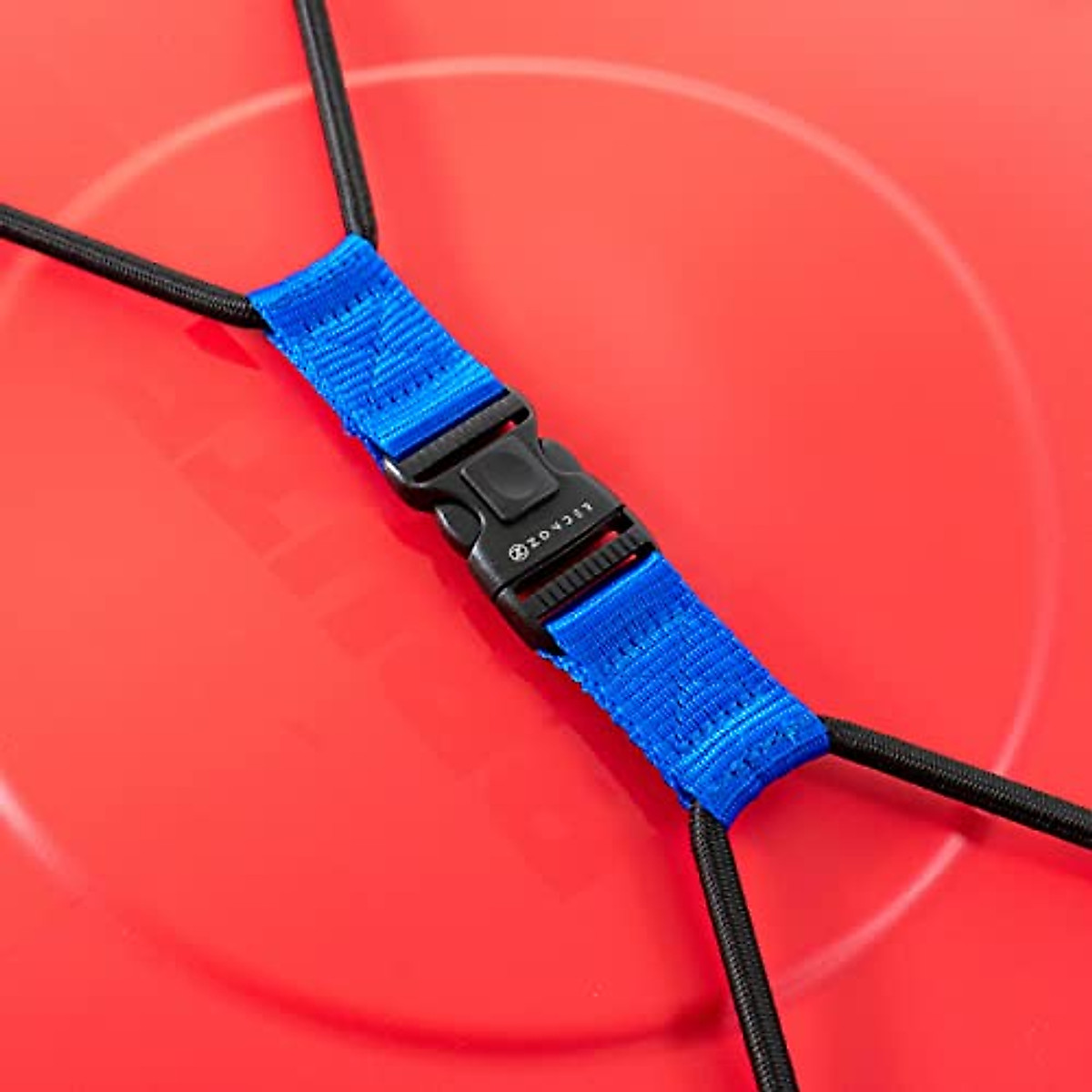 ZONDER Trash Can Locks | Bungee Cord Outdoor Trash Can Locks for Raccoons Animals | Neat Yard | Bear Garbage Bin Locks - Ease of Use - Durable - Double Pack