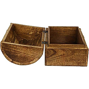 dg DESI GEN Handmade Wooden Tree of Life Chest Box Decorative Jewelry Trinket Holder Keepsake Storage Box Organizer Multi-Utility 9 x 6 inches (Design 2)