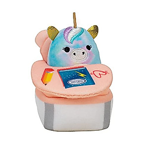 Squishville by Original Squishmallows Deluxe Academy Playset - Includes 2-Inch Eunice The Unicorn Plush, School Desk, Locker, and School Playscene - Toys for Kids