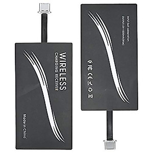 2PCS Universal Ultra Slim Type C QI Wireless Charger Charging Receiver Module, Qi Receiver Widely Suitable for Type C Mobile Phone