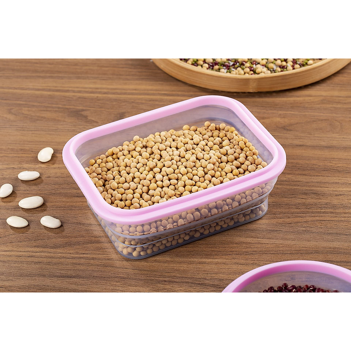 Pristain Platinum 100% Silicone Food-grade Plastic-free Collapsible Container- Microwave-safe, Dishwasher-safe, Environment-friendly (Orchid Pink)