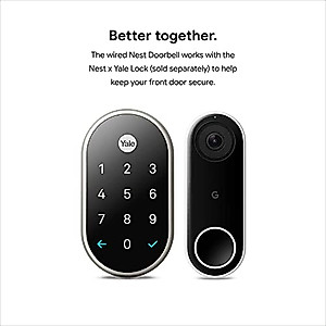 Google indoor Nest Video Doorbell Camera 720p Wired (Renewed)