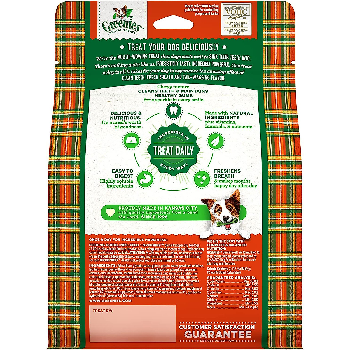 Aurora Pet Bundle (2) Pumpkin Spice Flavor Regular Size Dog Dental Treats (12-oz Bags) with AuroraPet Wipes