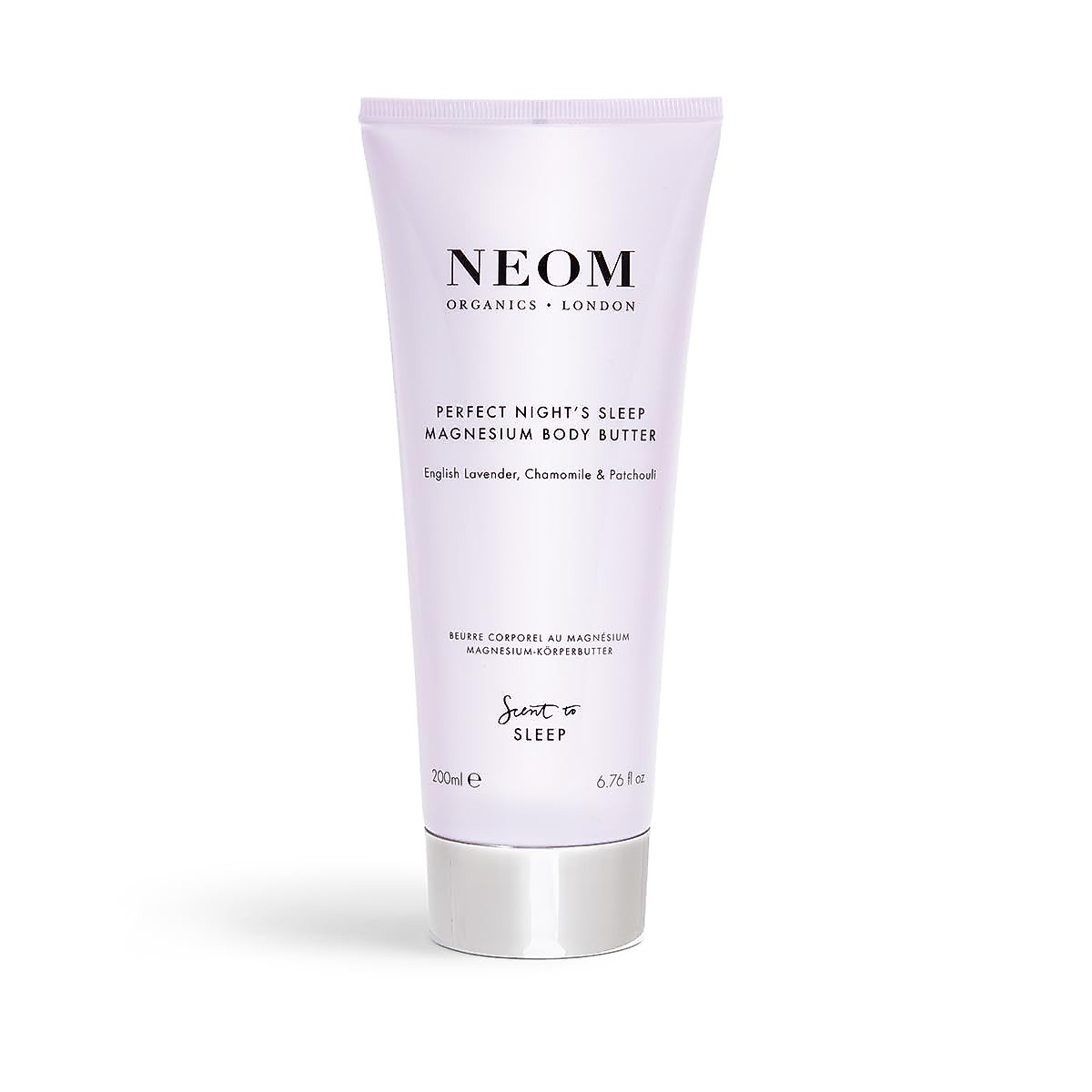 Neom - Magnesium Body Butter | 6.76 Fl Oz (200ml) | Lavender, Chamomile, & Patchouli | Lotion for Sleep with Essential Oils | 100% Natural Fragrances | Nourish & Soften | Signature Sleepy Scent