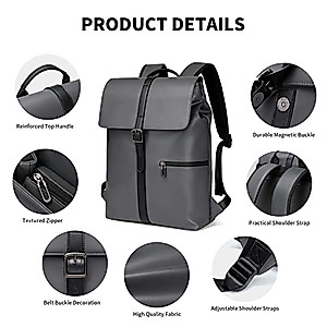 GOLF SUPAGS Laptop Backpack for Men, Business Travel Anti Theft Slim Durable Laptop Daypack, Water Resistant Daypack Fits 15.6 Inch Laptop and Notebook(Dark Grey)