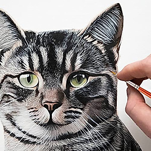 Fine Detail Brushes for Miniatures - 12 Pieces Model Paint Brushes for Acrylic, Watercolor - Airplane Kits, Ceramic, Plastic Model, Warhammer 40k