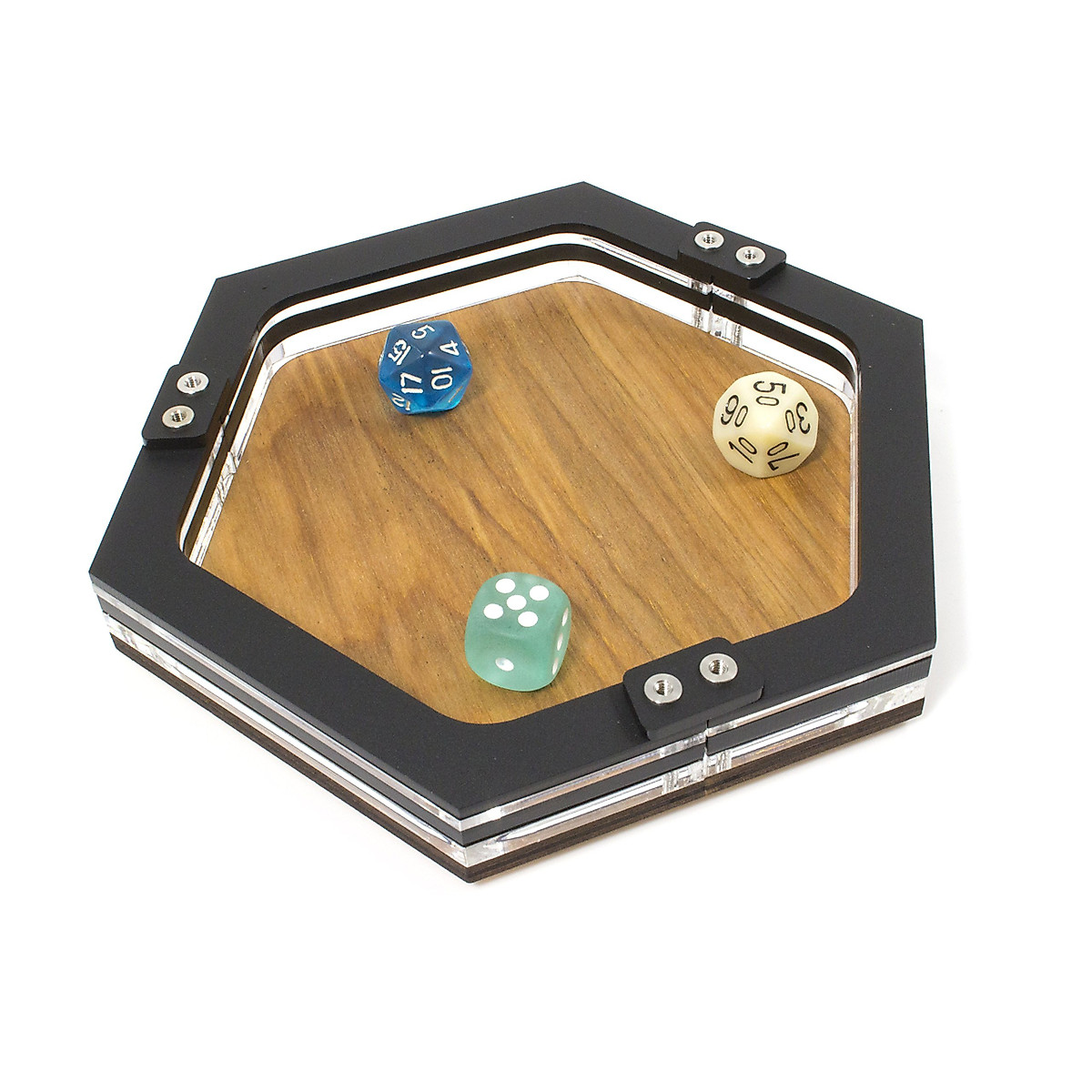 C4Labs Mini Personal Size Hexagon Gaming Dice Tray-7"x5.5"