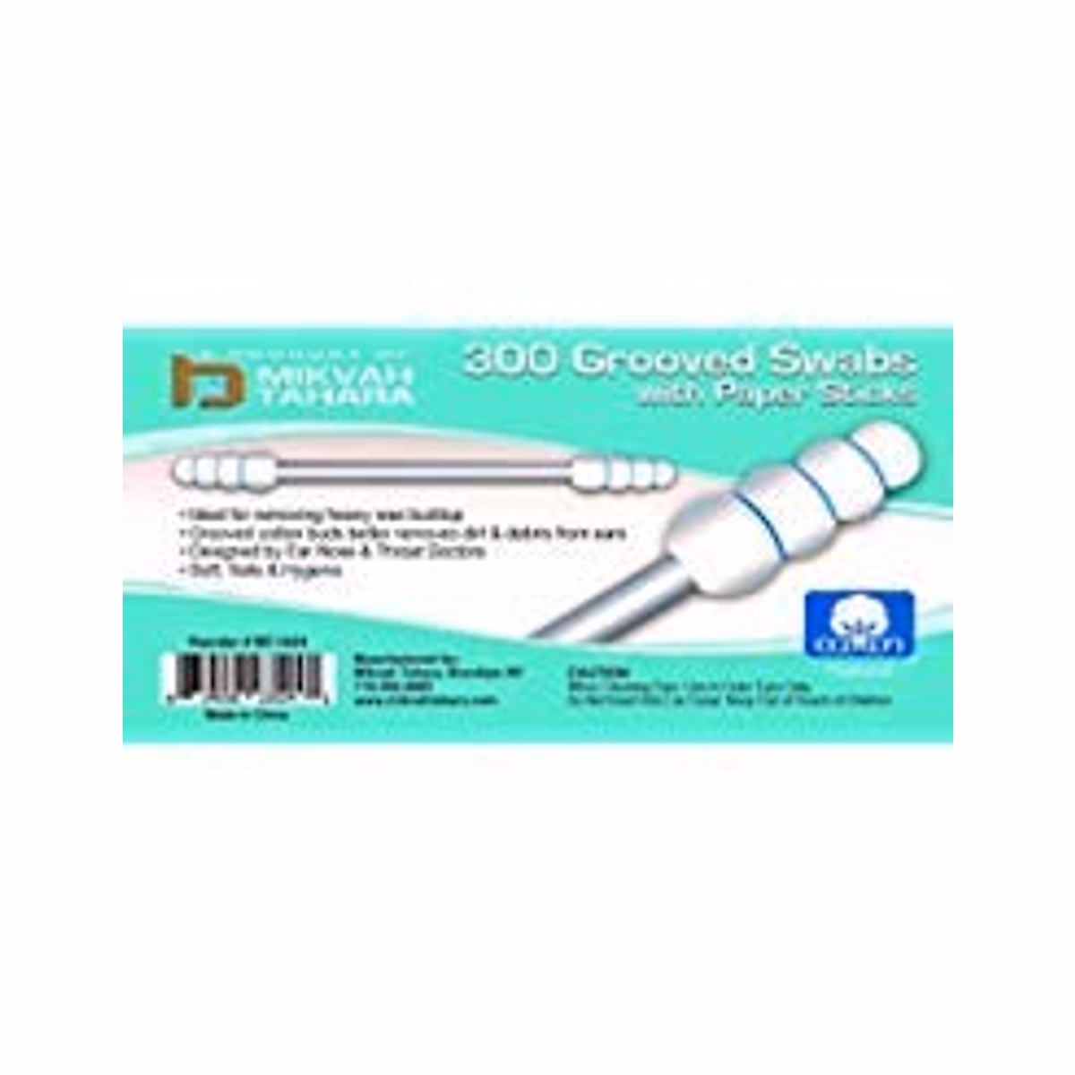 300 Double Tipped Pure Cotton Grooved Swabs With Paper Sticks â€¦ (24)