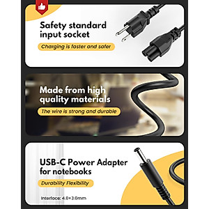 65W 45W AC Charger Adapter for Dell 3583 3585 3593 3793 5593 3480 3481 3482 3580 3780 Dell Latitude 3310 3410 3420 3490 3500 Notebook Laptop Power Supply Cord