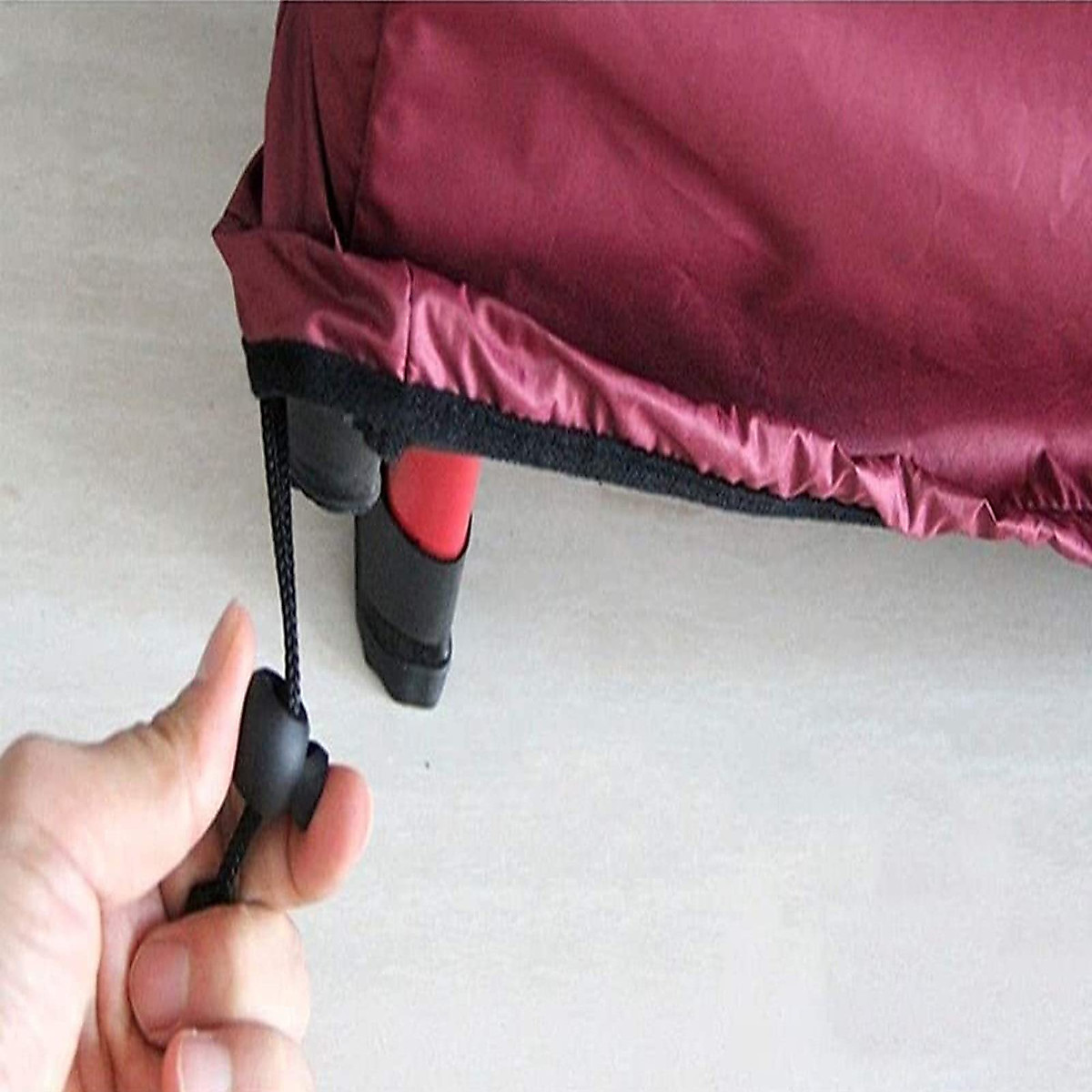 KUAIE Covers for Garden Furniture Folding Ladder Protective Cover Wwaterproof and Dustproof with Drawstring Garden Ladder Cover (Color : Brown, Size : 50x195x6.5cm)