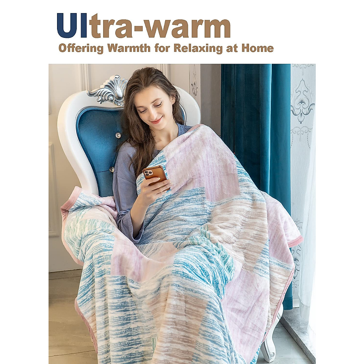 Fleece Blanket,Flannel Throw Blanket for Couch Lightweight Soft and Warm Comfy (60×80 inches) Easy to Carry for Bed, Sofa,All Seasons Suitable