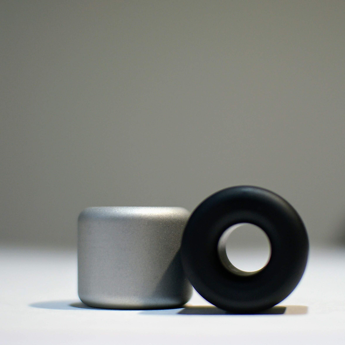 Mudai Aluminum Toothbrush Holder Stand, Pack of 2 (Matte Black)