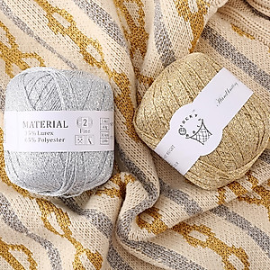 80g Sparkle Silver Lurex Thread Shining Yarn, Metallic Crochet Thread Yarn for Crocheting, Sparkle Metallic for Knitting Clothes, Car Charm, Keychain Charm(Jade)