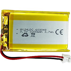 HXJNLDC DC 3.7V 1000mAh 603048 Rechargeable Lithium Polymer Replacement Battery for DIY 3.7-5V Electronic Product