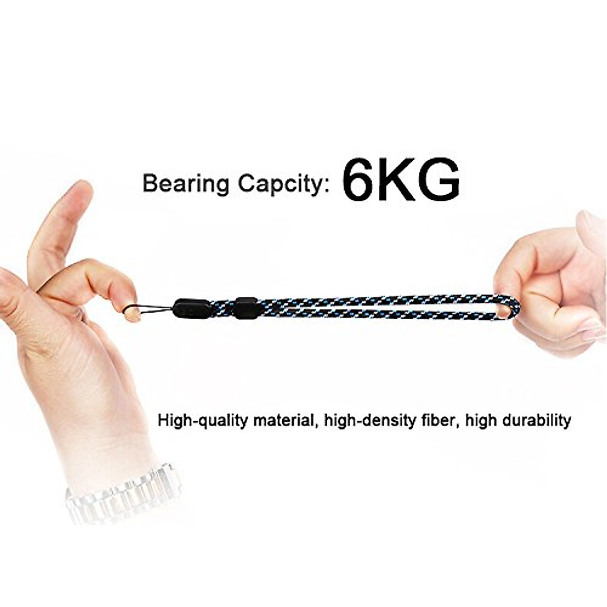 VEXMOTT Adjustable Wrist Straps Hand Lanyard Compatible with iPhone Camera USB Flash Drives Key Chain and Other Portable Items Black Set of 2