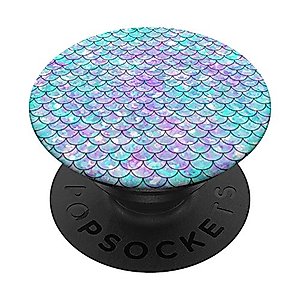 Mermaid Colorful Tail Fish Scale Aqua Ocean lovers Gift PopSockets PopGrip: Swappable Grip for Phones & Tablets