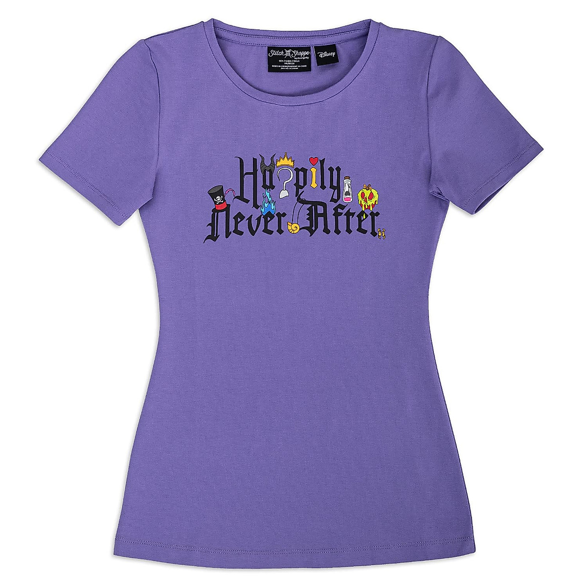 Loungefly Stitch Shoppe Disney Villains Happily Never After Ariana Top, Size Extra-Small