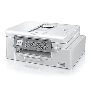 Brother INKvestment Tank MFC-J4335DWB Wireless Color All-in-One Inkjet Printer, White - Print Copy Scan Fax - 20 ppm, 4800 x 1200 dpi, Auto Duplex Printing, 20-Sheet ADF, CBMOUN Printer Cable