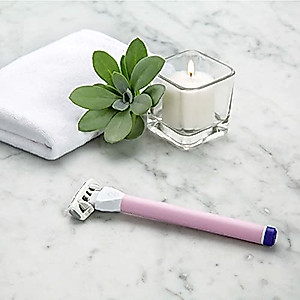 Skintimate Bloom Razor for Women, 4 Ultra-Thin Blades, Includes 1 Handle and 8 Refills Pink