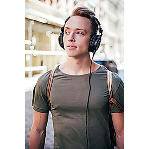 Audio-Technica ATH-M30x Professional Studio Monitor Headphones for Studio Tracking and Mixing (Black) Bundle with Blucoil 4-Channel Headphone Amplifier, and 6-FT Headphone Extension Cable (3.5mm)